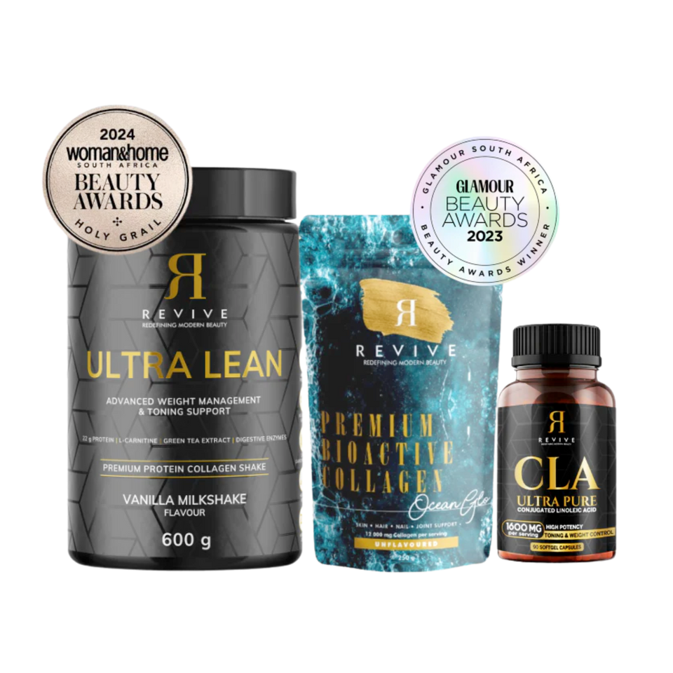 SLIM AND GLOW COMBO - Marine Collagen + CLA + Ultra Lean Shake – TheReviveLab